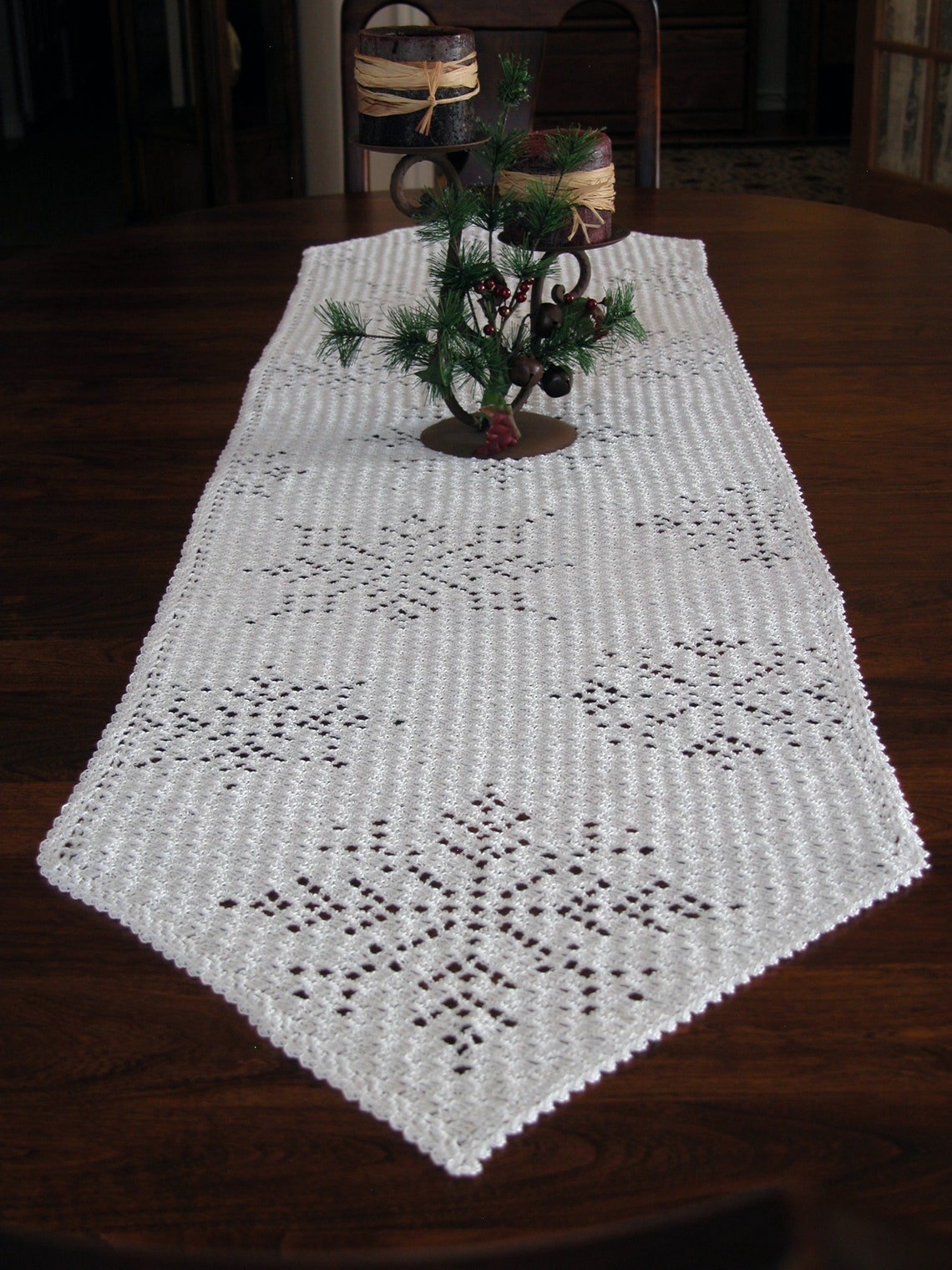 Cascading Snowflakes Table Runner PDF Crochet Pattern - Etsy