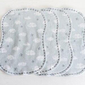 Baby Flannel Burp Cloths Handmade Shower Gift Cotton Spit Rags Pads ...