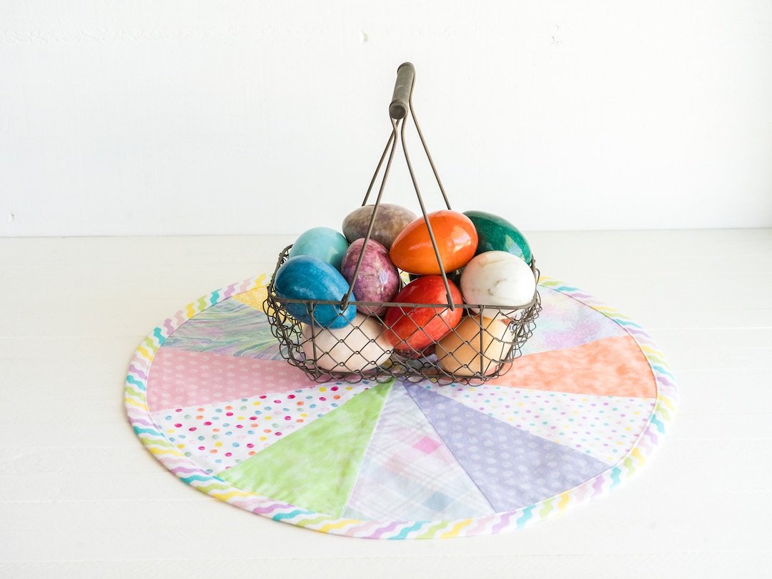 Easter Table Topper Small Spring Quilted Patchwork Handmade Home Decor ...
