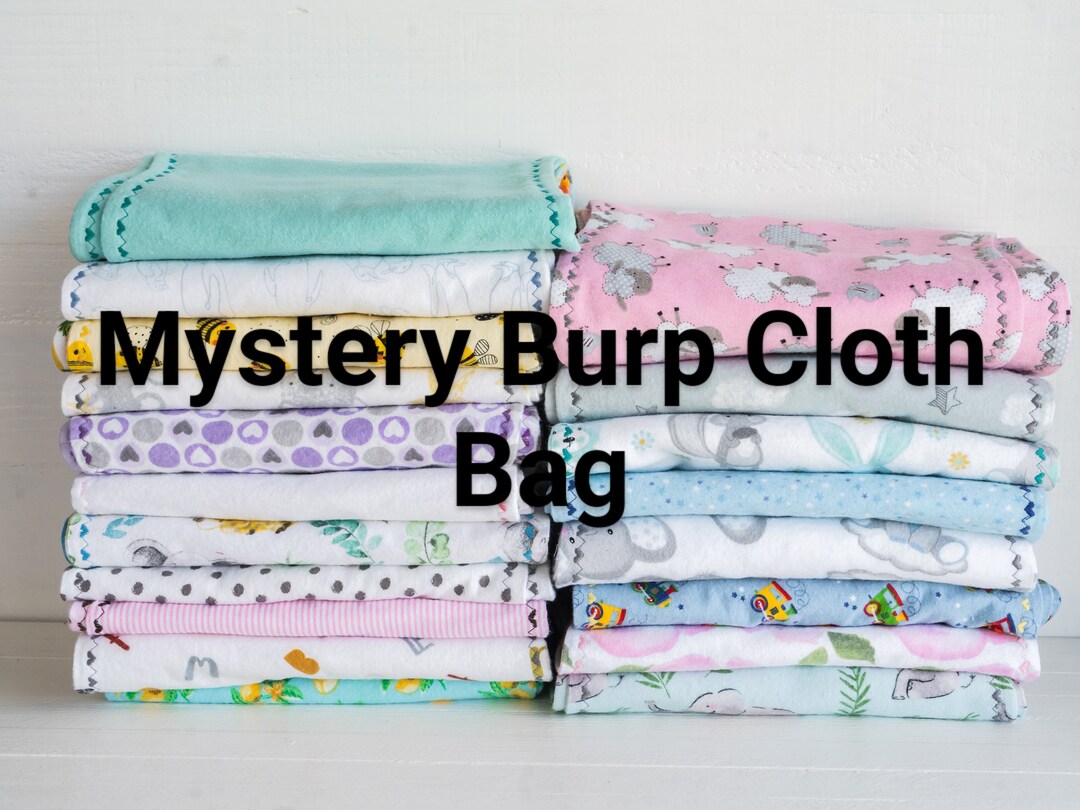 Baby Flannel Burp Cloths Handmade Shower Gift Cotton Spit Rags Pads ...