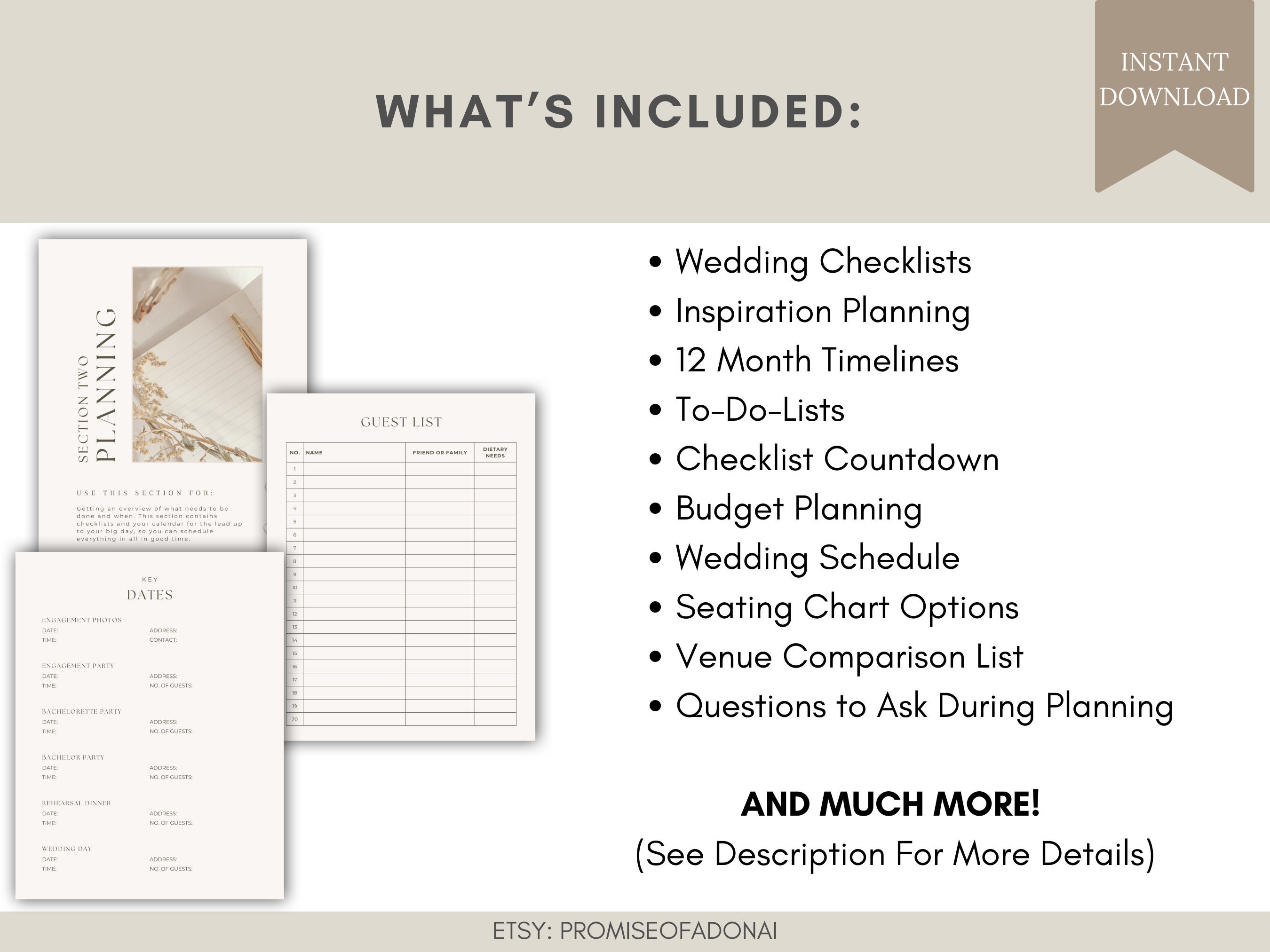 Wedding Planning Checklist, Wedding Planning Printable, Planning ...