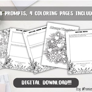 Gratitude Coloring Pages, Gratitude Journal, Printable Gratitude ...
