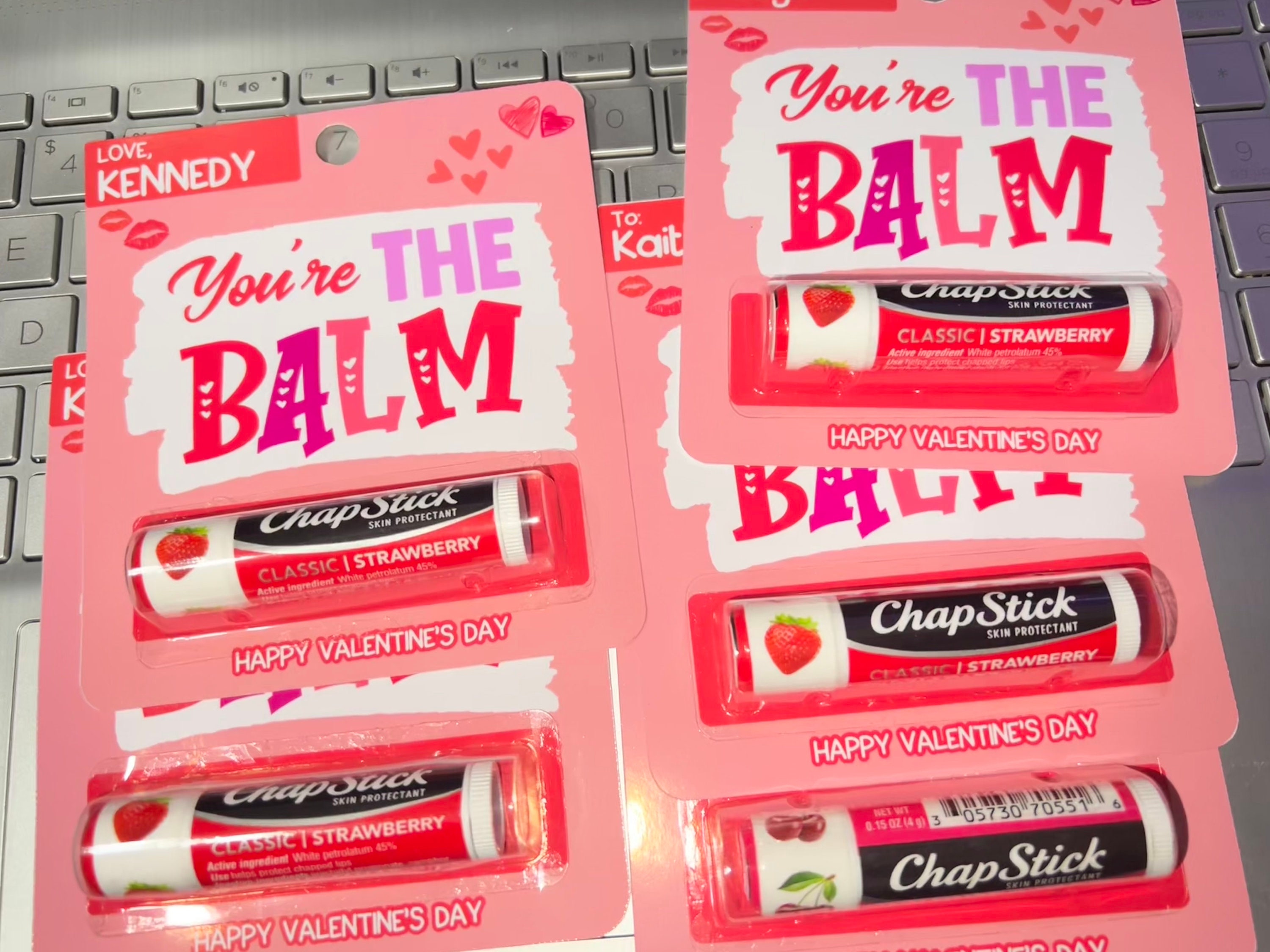 You're the Balm Valentine Gift Tag PNG, Lip Balm Holder, Lip Balm Vday ...
