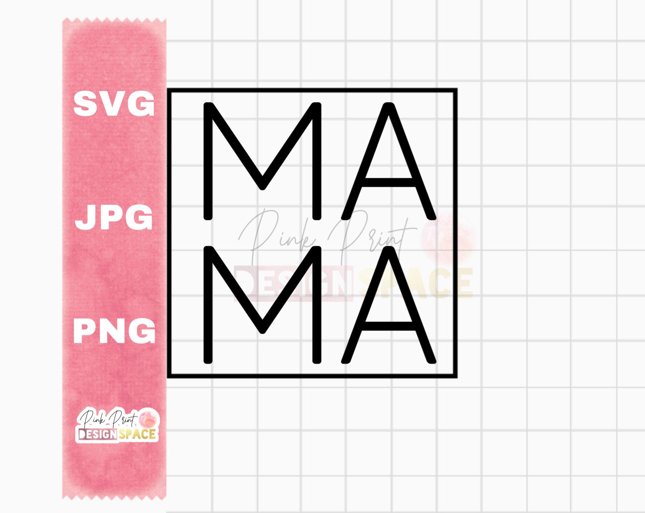 Mama Square, Mama in Square, Mama Instant Download - Etsy