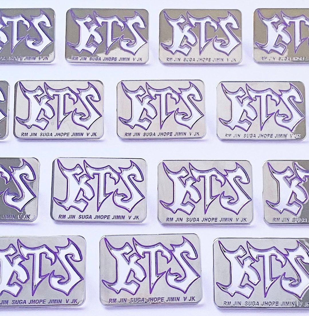 BTS Name Tag Enamel Pin - Etsy