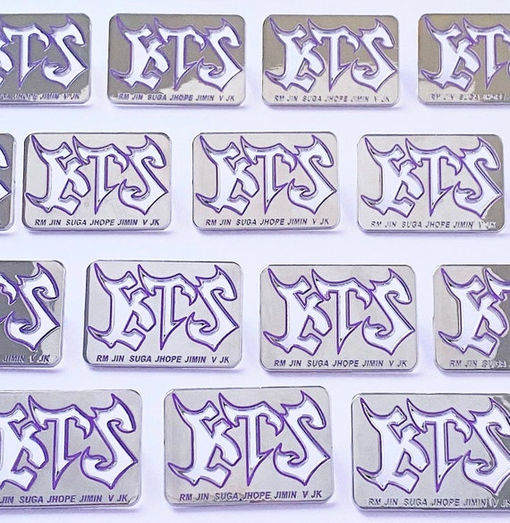 BTS Name Tag Enamel Pin - Etsy