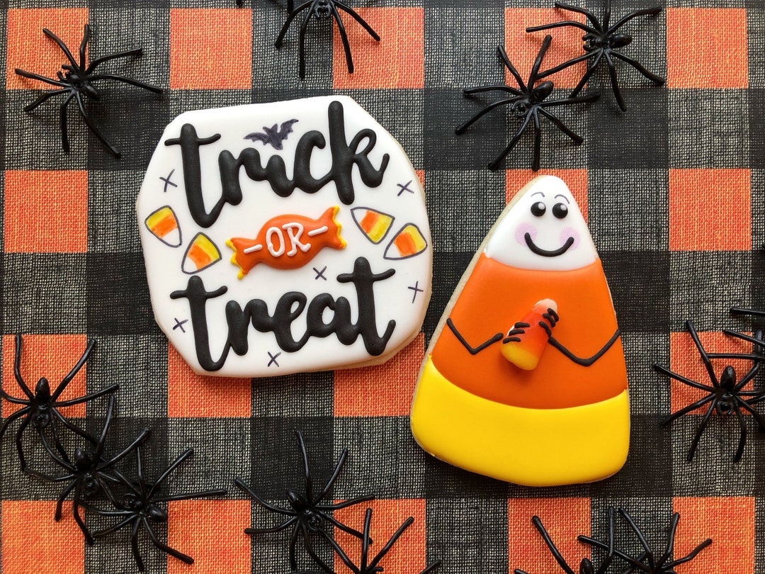 Halloween Cookies Trick or Treat Cutie Candy Corn - Etsy