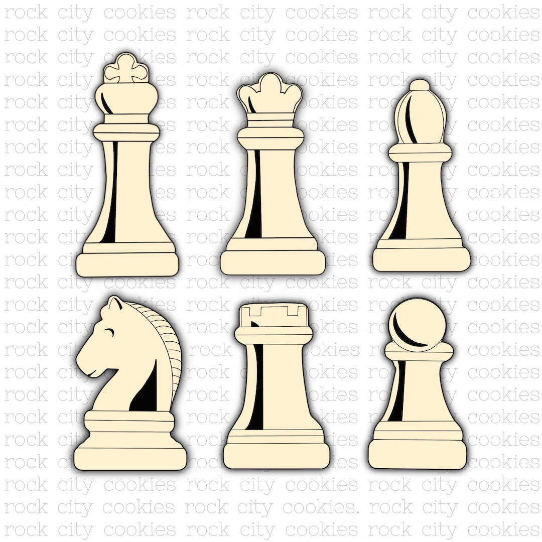 CHESS Cookie Cutter // Chess Set Cookie Cutters Chess Pieces - Etsy