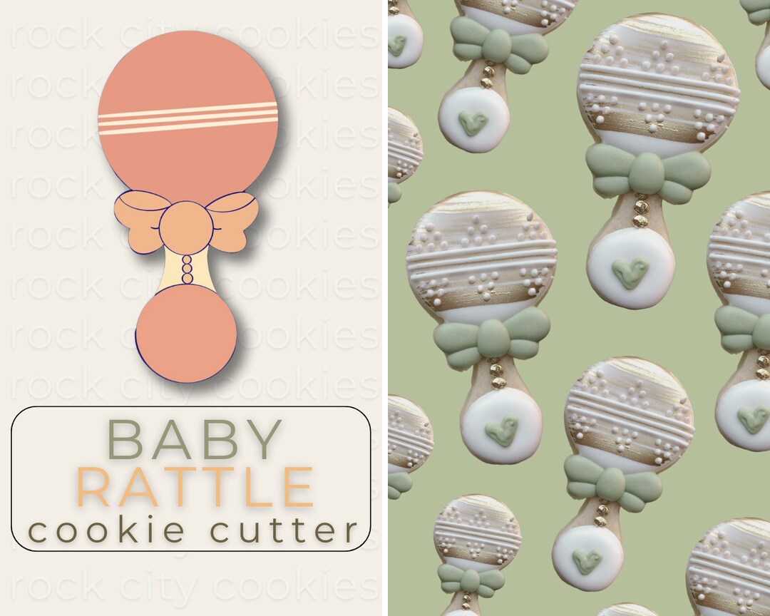 BABY RATTLE Cookie Cutter // Baby Rattle Cookie Cutter - Etsy