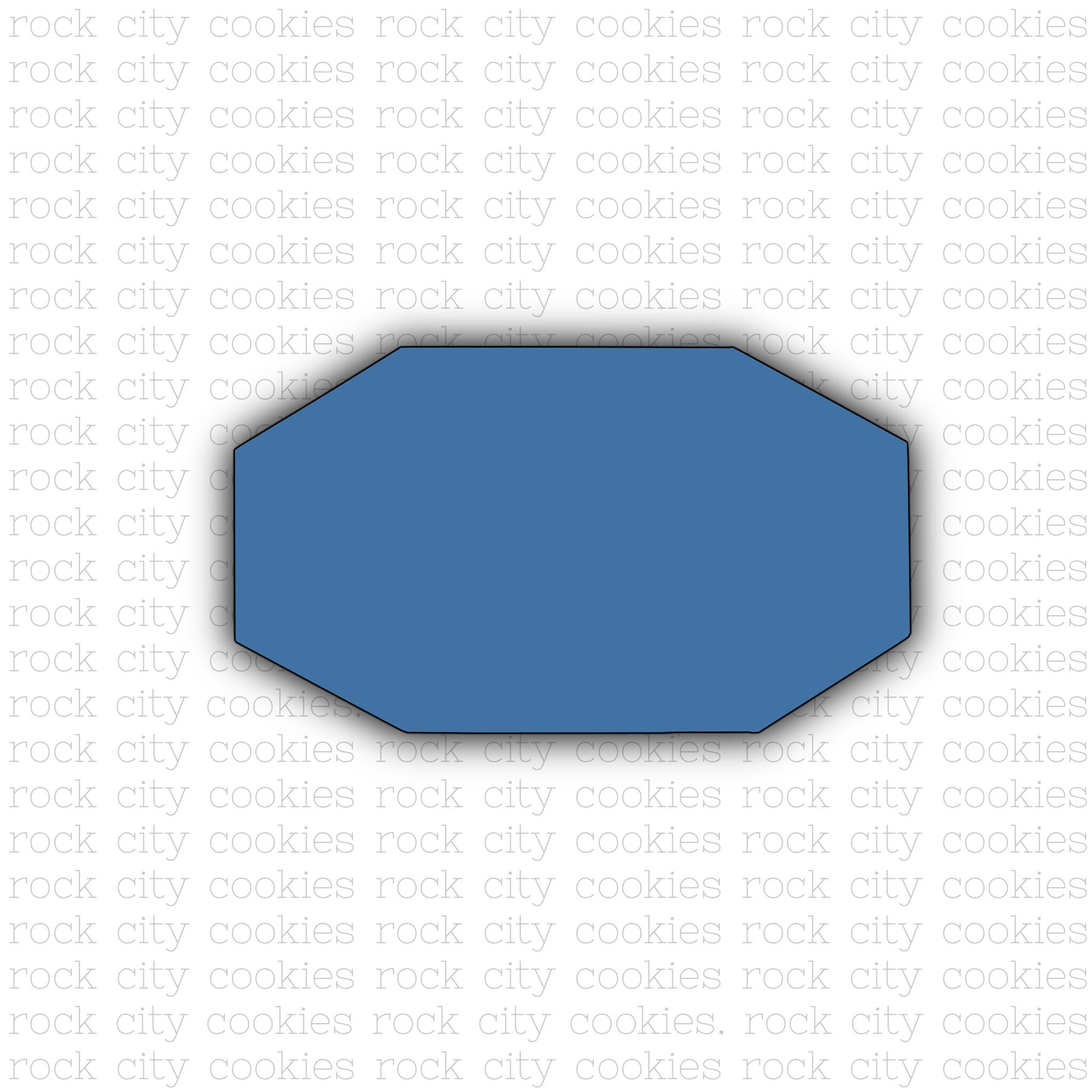 LONG OCTAGON Cookie Cutter // Long Octagon Plaque Cookie - Etsy