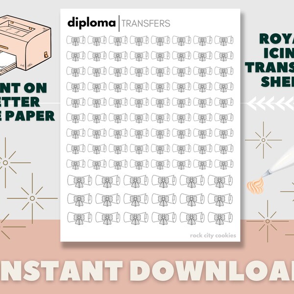 Royal Icing Transfer Diploma - Etsy