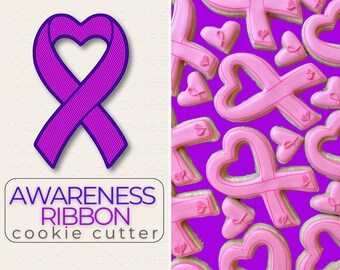 Cancer Awareness Ribbon Cookie Cutter. - Etsy
