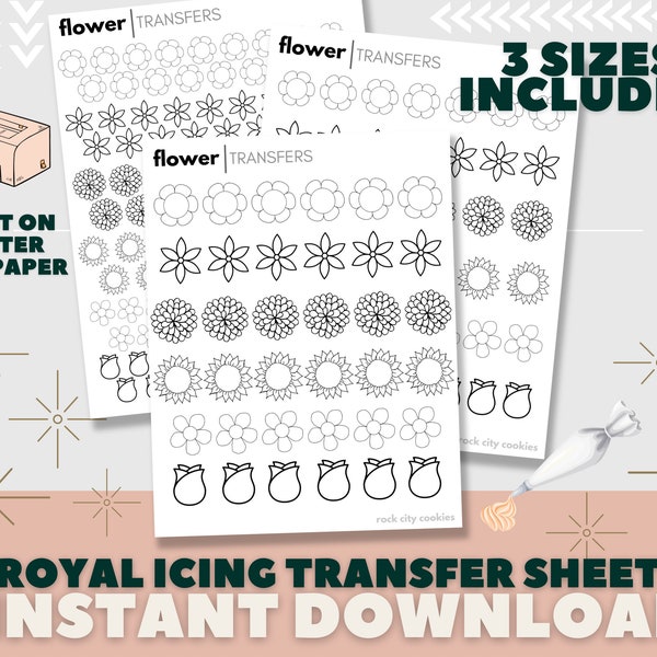 Royal Icing Flowers - Etsy