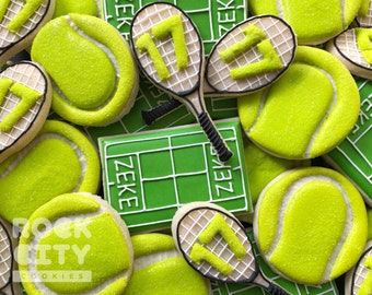 Tennis Theme Cookies - Etsy