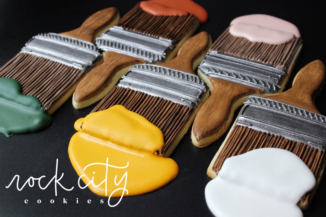 PAINTBRUSH Cookie Cutter // Wide Paintbrush Cookie Cutter, Art Cookie ...