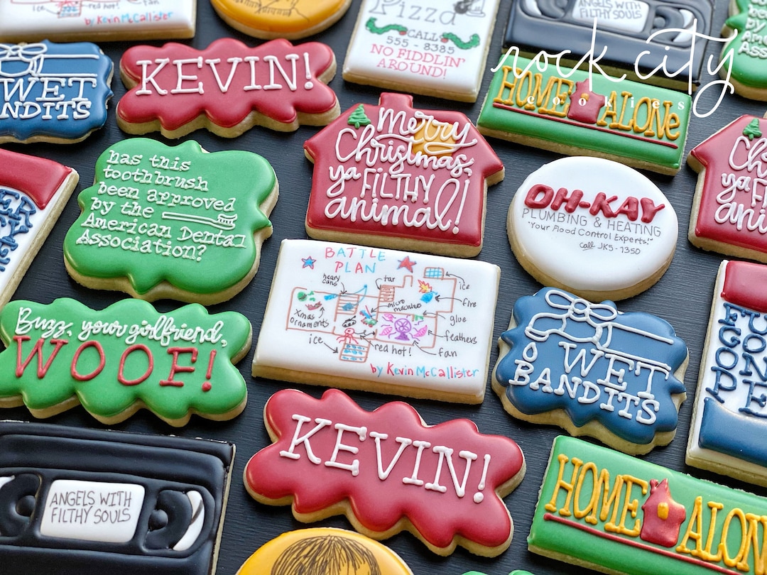 CHRISTMAS MOVIE Cookies Customizable Decorated Sugar Cookies Perfect ...