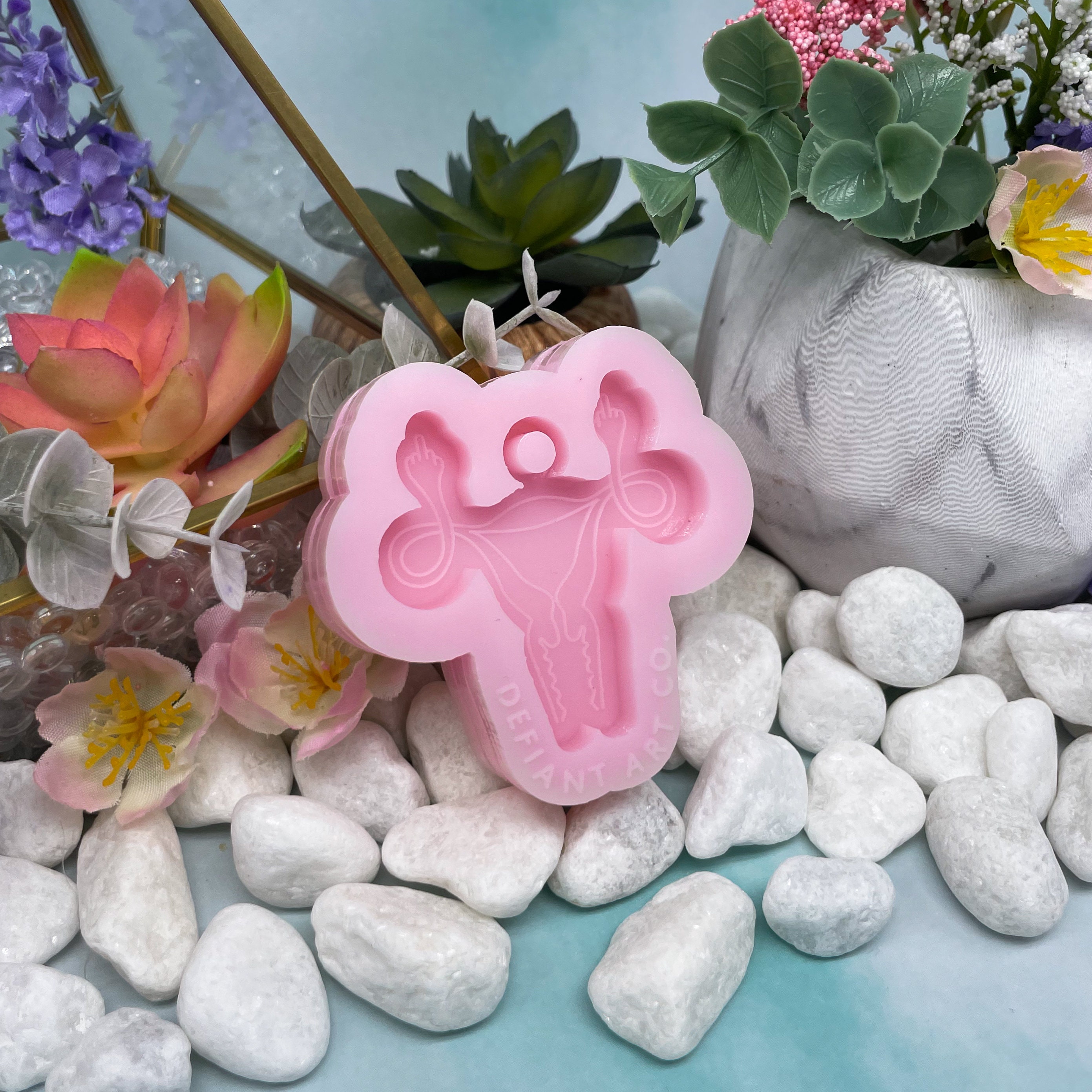 Middle Fingers Uterus Silicone Keychain Mold for Resin - Etsy