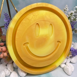 Smiley Face Silicone Trinket Tray Mold for Resin, Jesmonite, Clay, Soap ...