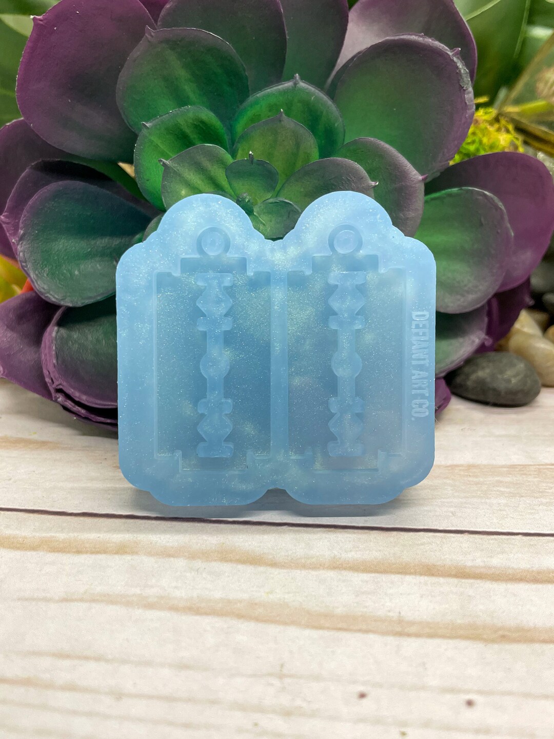 Razor Blade Earrings Food Safe Silicone Mold for Resin, Jesmonite, Clay ...
