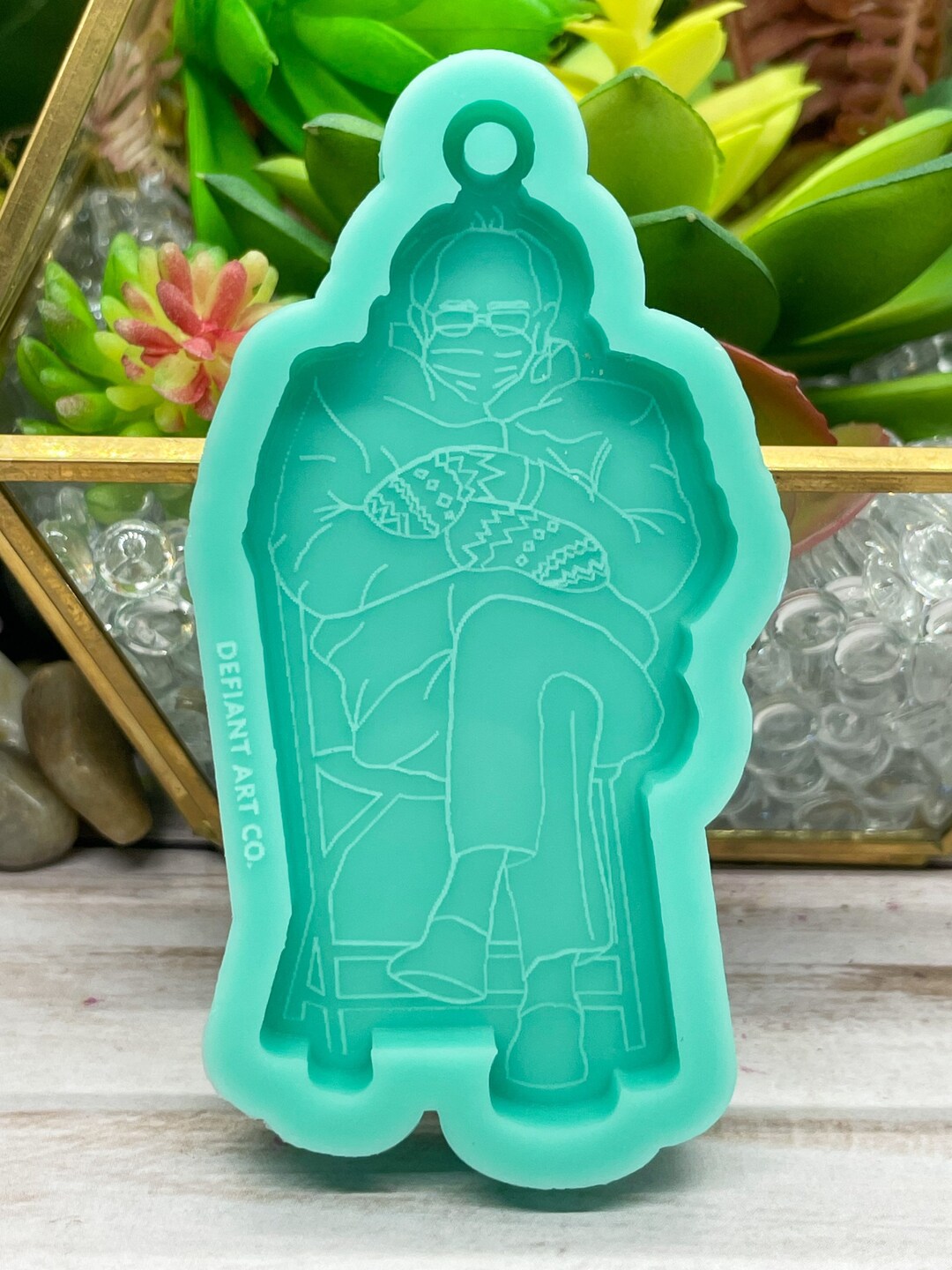 Bernie Sanders Inauguration Meme Silicone Keychain Mold for Resin ...