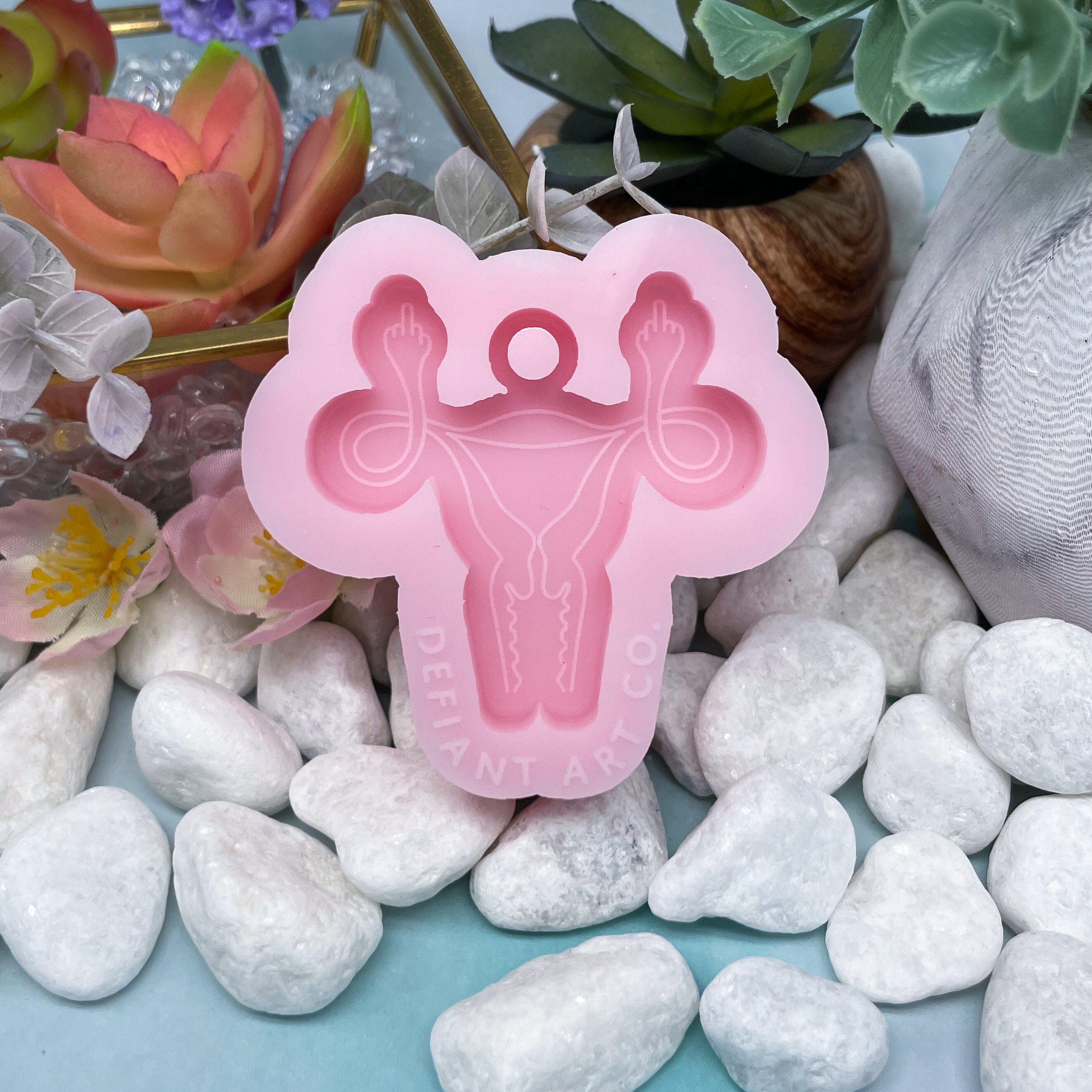 Middle Fingers Uterus Silicone Keychain Mold for Resin - Etsy