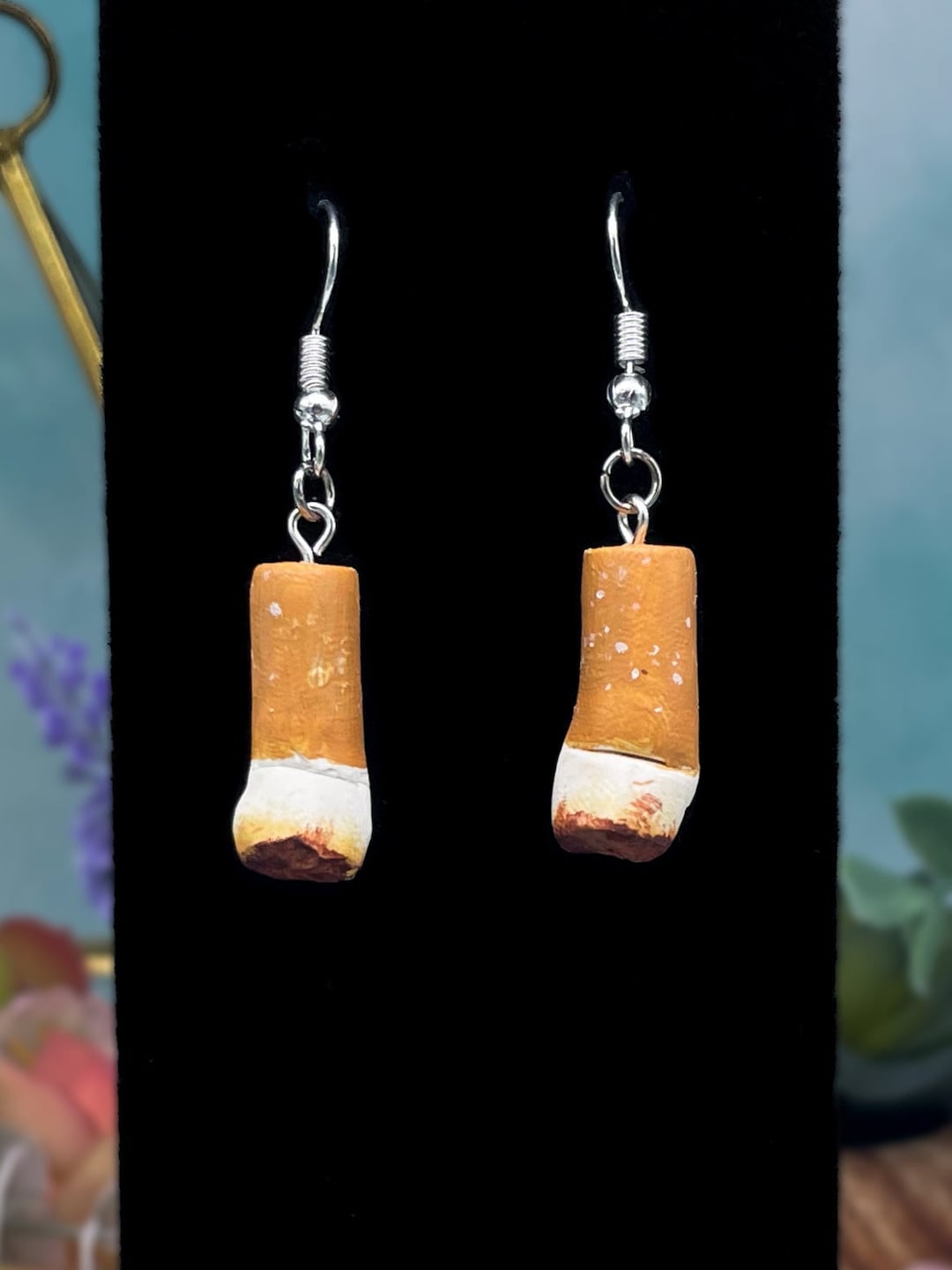 Handmade Dangle Cigarette Butts Earrings - Etsy
