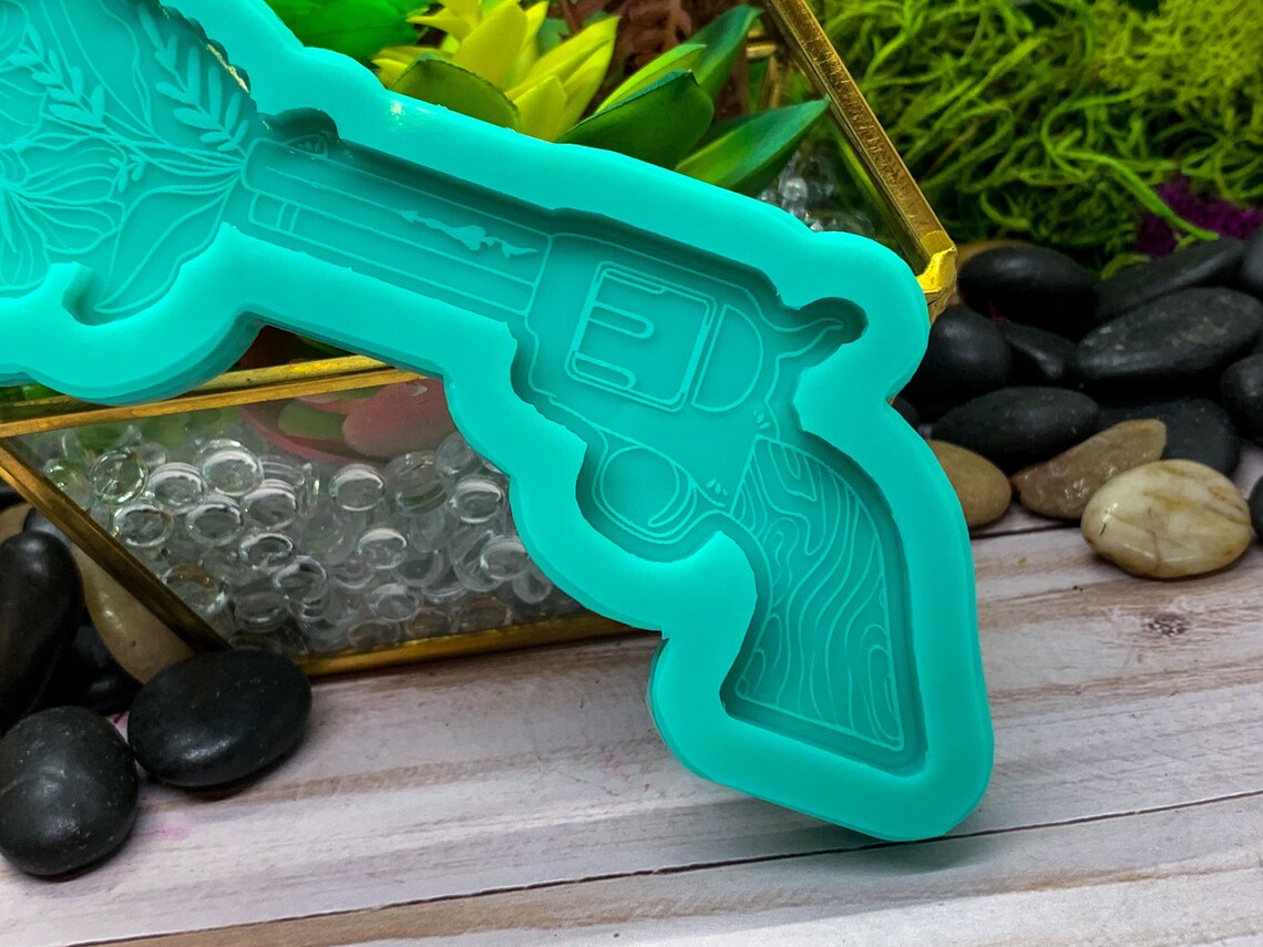 Floral Revolver Gun Food Safe Silicone Mold for Resin - Etsy