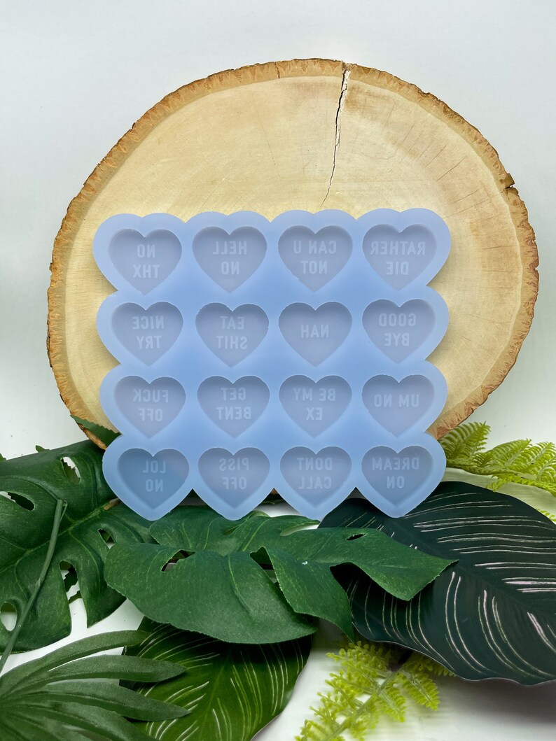 Rude Candy Heart Silicone Mold, Resin, Soap, Wax Melts - Etsy