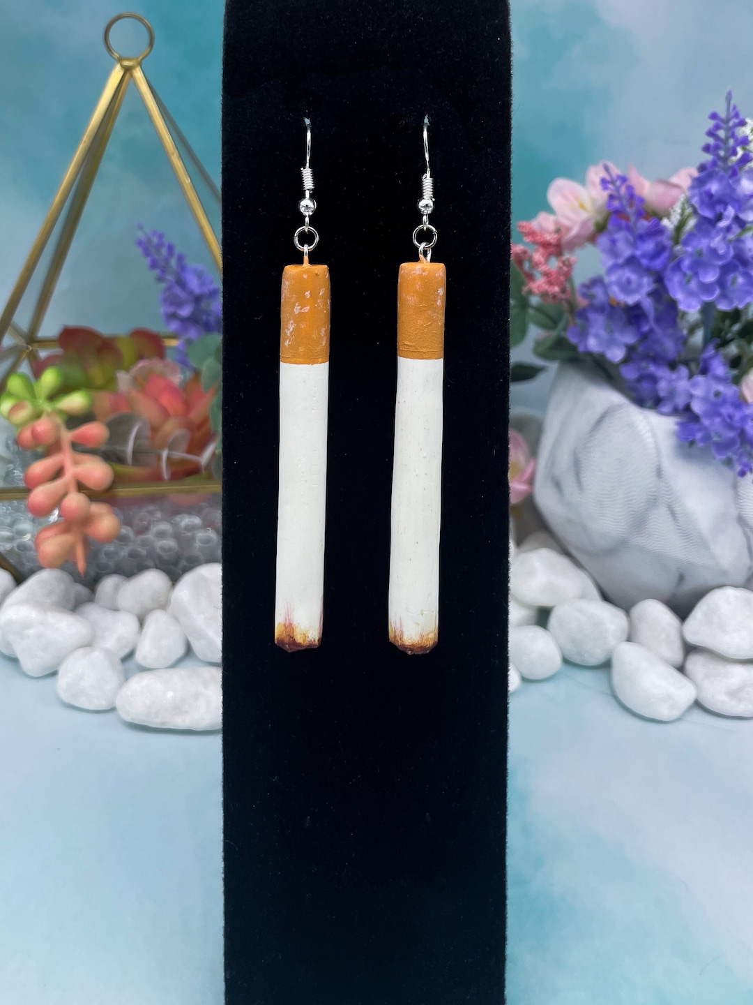 Handmade Dangle Half-burnt Cigarette Earrings - Etsy