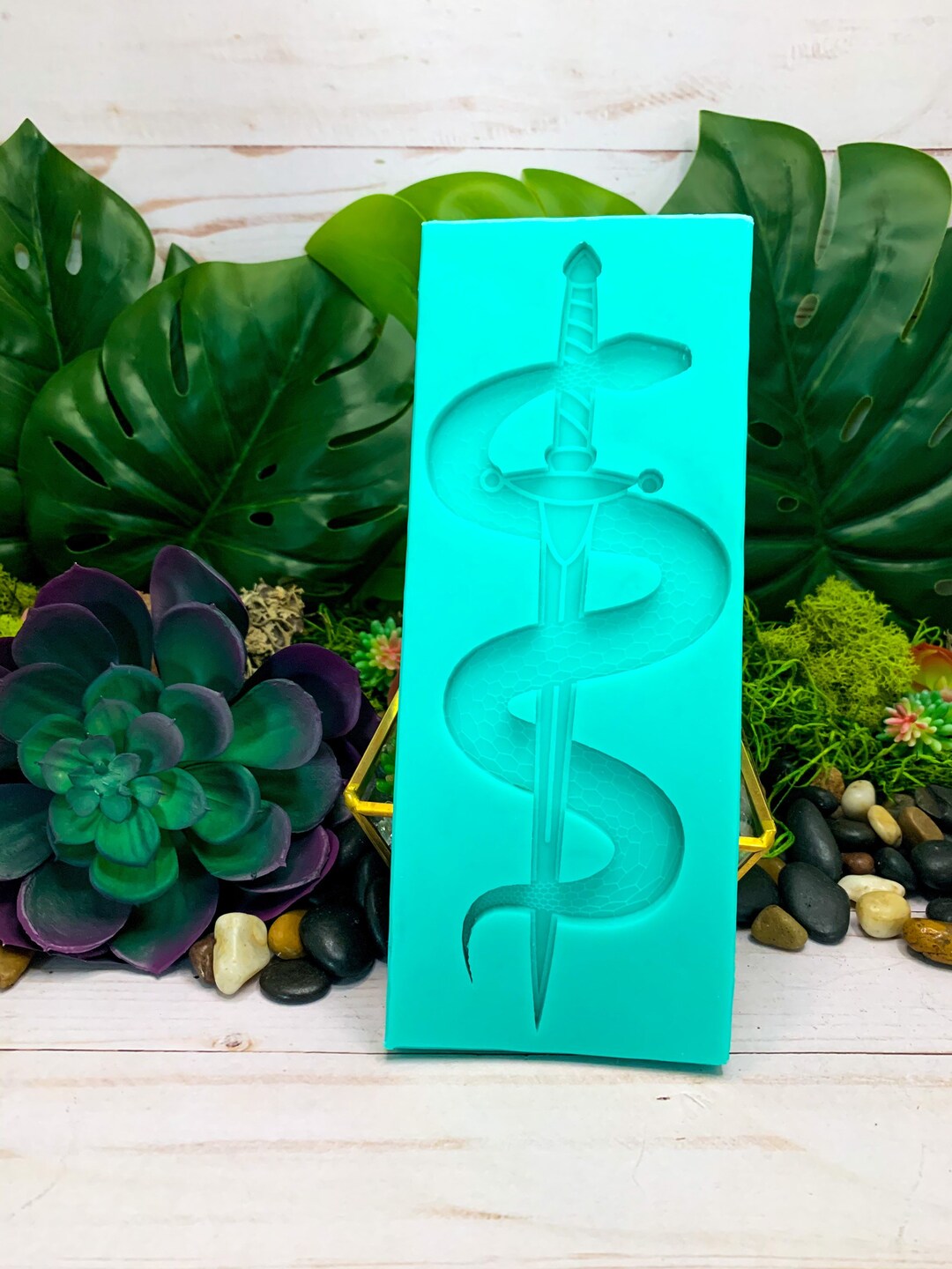 Large Dagger and Snake Food Safe Silicone Mold for Resin, Jesmonite ...