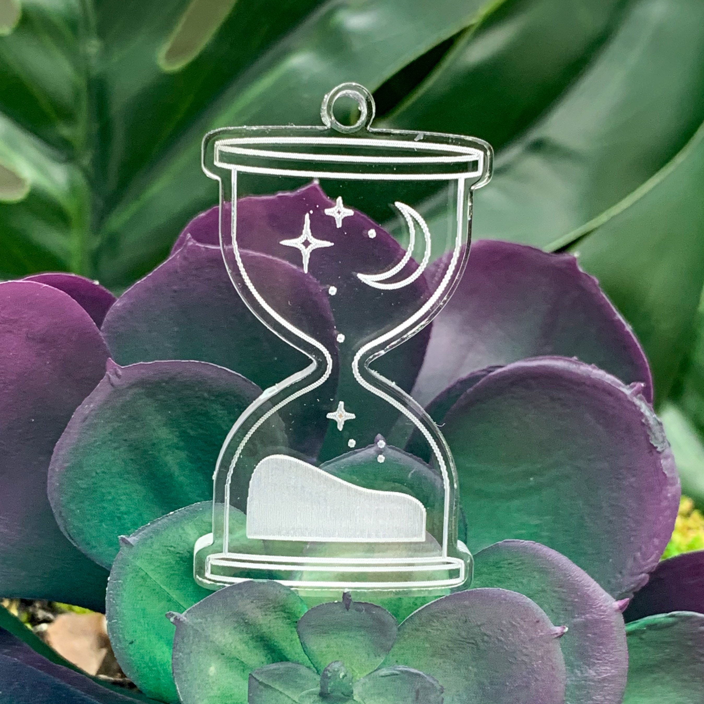 Hourglass Keychain Silicone Mold, Celestial Moon Design, Resin, Clay ...