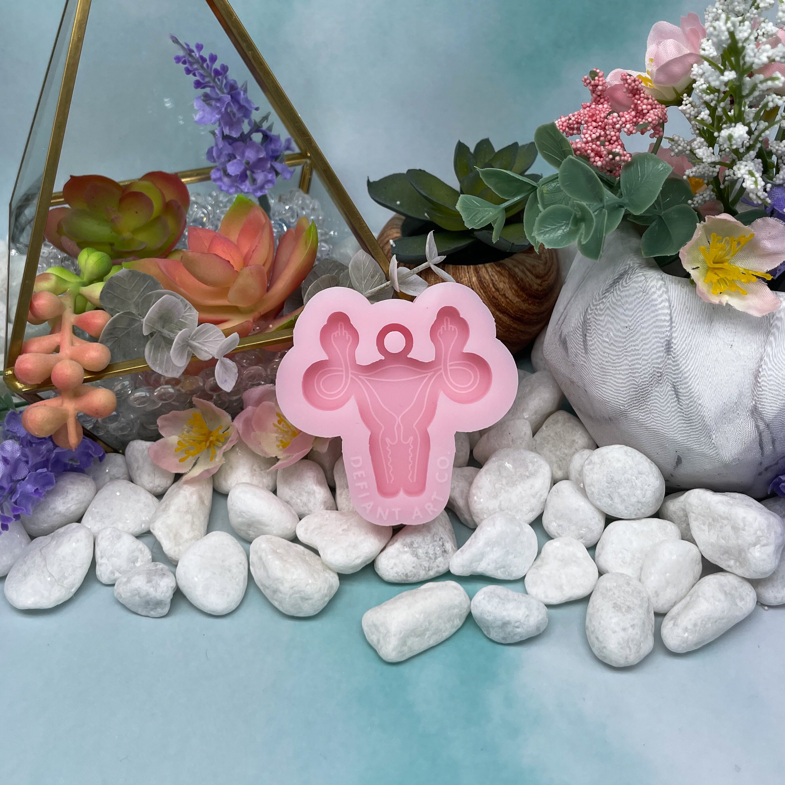 Middle Fingers Uterus Silicone Keychain Mold for Resin - Etsy