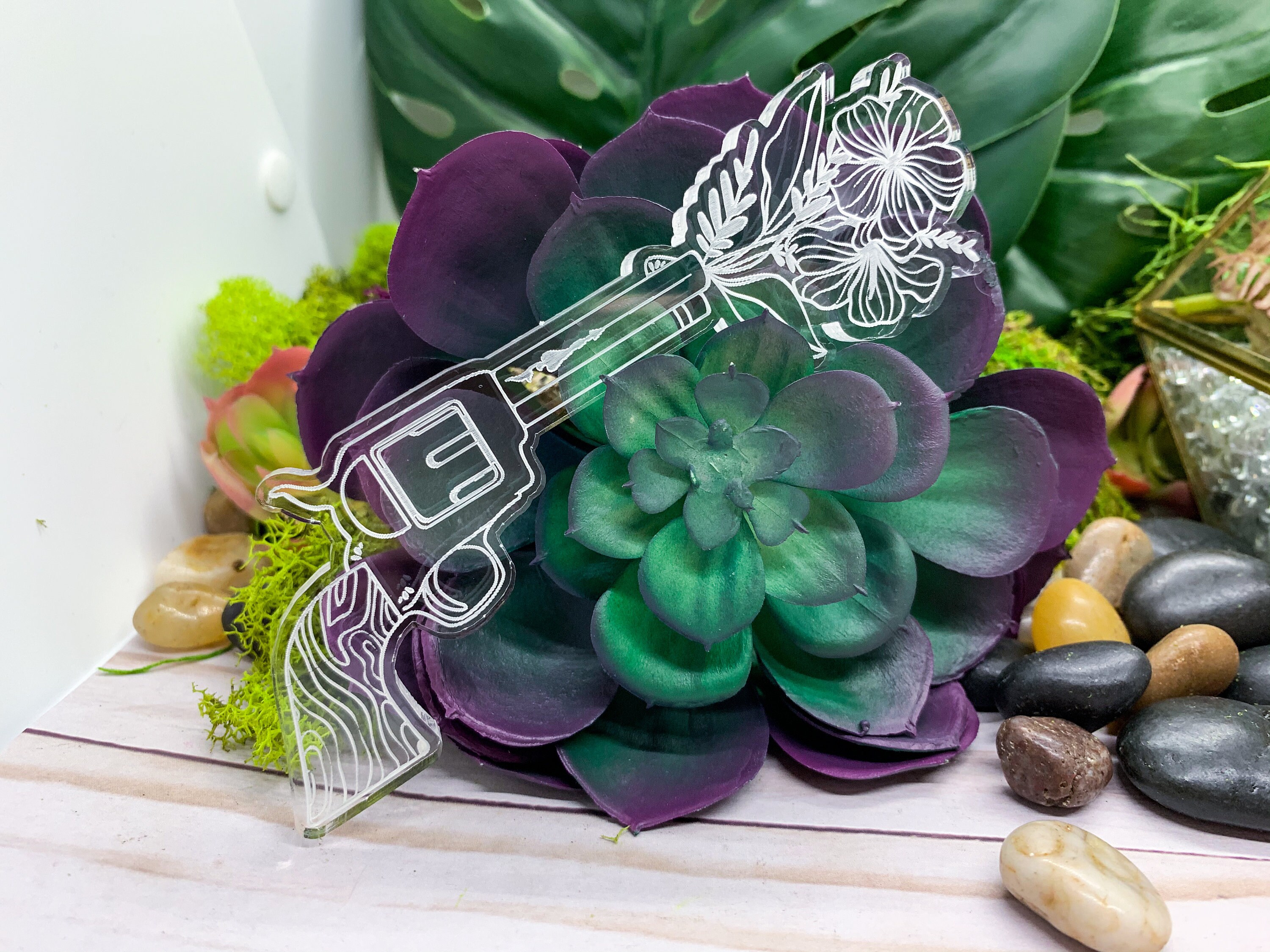 Floral Revolver Gun Food Safe Silicone Mold for Resin - Etsy