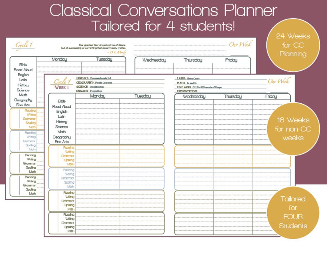 2024-25 Classical Conversations Homeschool Parent Planner for ...