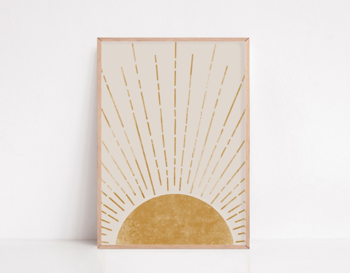 Boho Set of 3 Boho Sun Art Bohemian Art Boho Wall Decor - Etsy