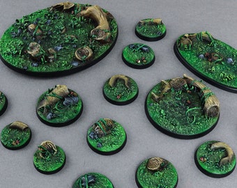 Civil Lot of 25mm to 80mm Round and Oval Bases Flat Usable for ...