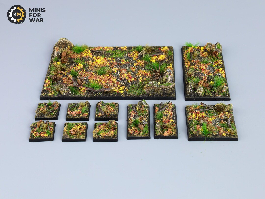 Classic Autumn - Square - Battle Ready Bases for Wargames, Miniatures ...