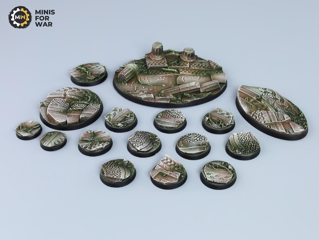 Temple Ruins - Battle Ready 3D Bases for Wargames, Miniatures, Figures ...