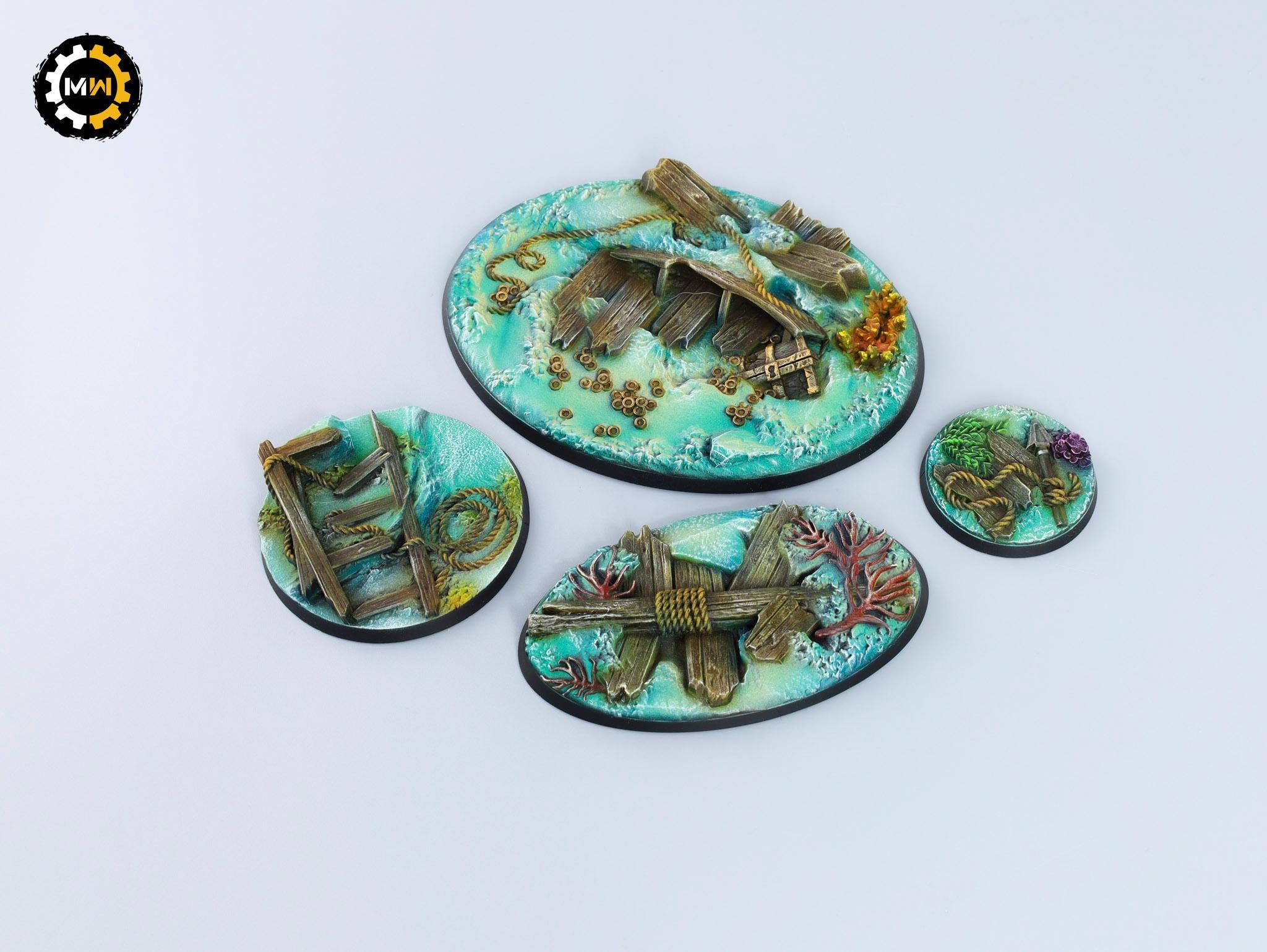 Underwater Wreck - Battle Ready 3D Bases for Wargames, Miniatures ...