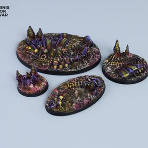Alien Hive Battle Ready Bases for Wargames, RPG Different Sizes PAINTED ...