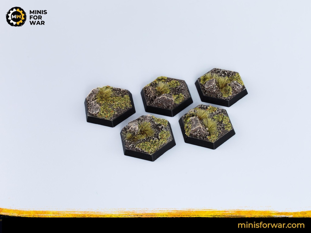 Classic Steppe - Hex - Battle Ready Bases for Wargames, Miniatures ...