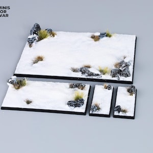 Classic Snow - Square - Battle Ready Bases for Wargames, Miniatures ...