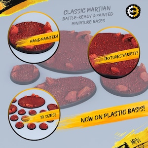 Classic Martian - Battle Ready Bases for Wargames, Miniatures, Figures ...