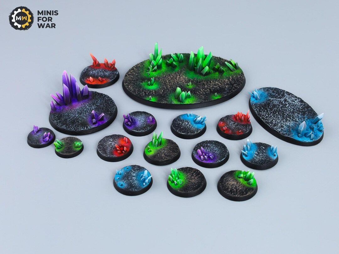 Crystals - Battle Ready 3D Bases for Wargames, Miniatures, Figures ...
