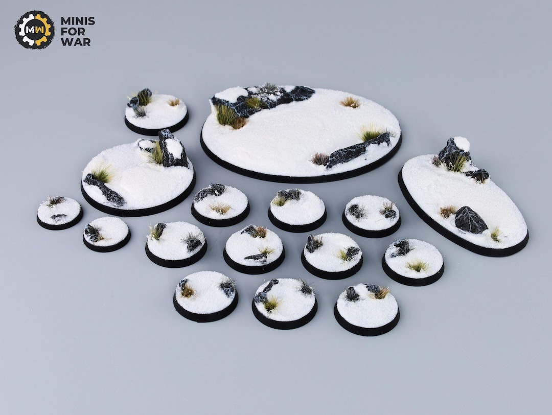 Classic Snow - Battle Ready Bases for Wargames, Miniatures, Figures ...