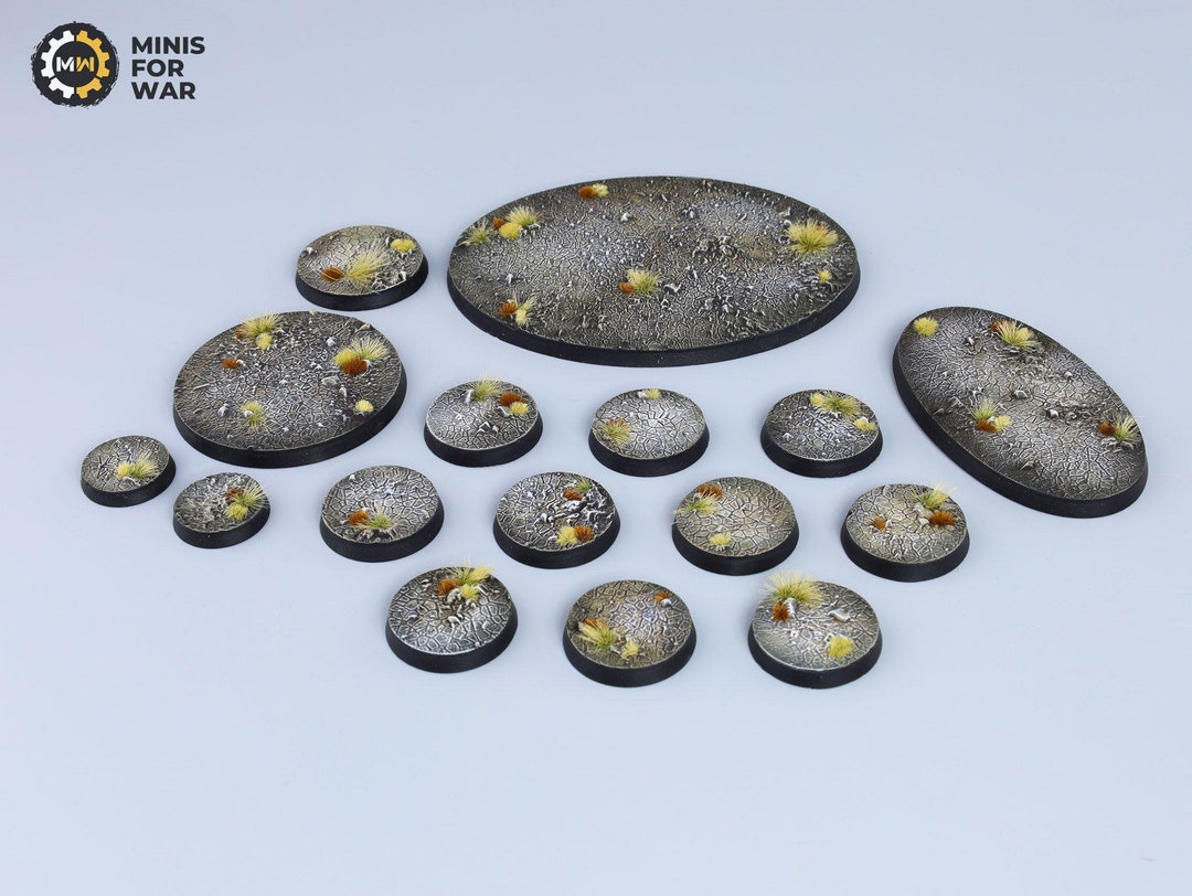 Ash Wastes Battle Ready Bases for Wargames, Miniatures, Figures ...