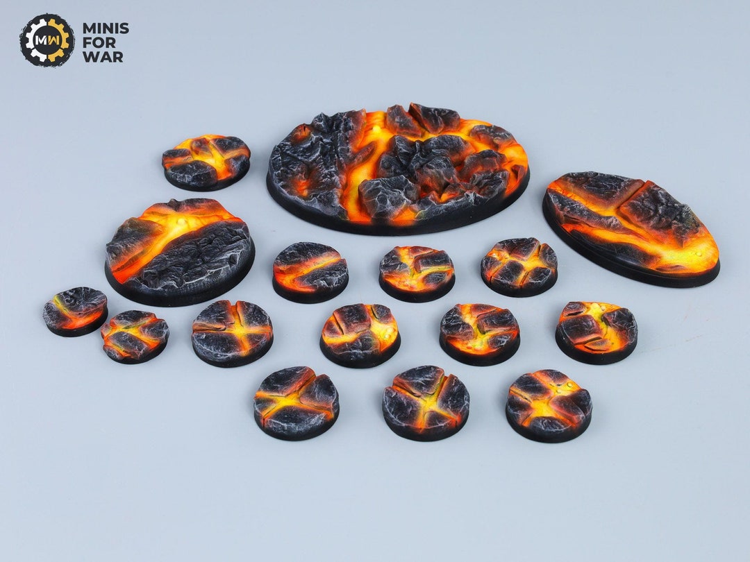 Lava - Battle Ready 3D Bases for Wargames, Miniatures, Figures ...