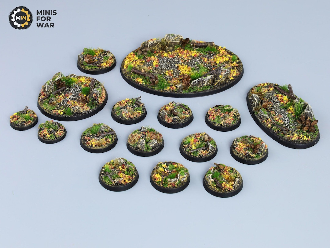 Classic Autumn Battle Ready Bases for Wargames, Miniatures, Figures ...