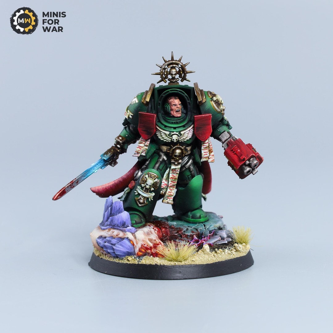 40k - Space Marines - Dark Angels - Terminator Captain [PAINTED] - Etsy