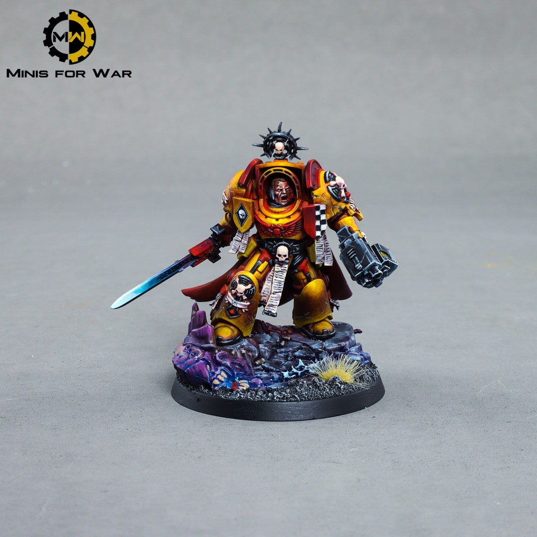 40k Space Marines Imperial Fists Terminator Captain PAINTED - Etsy